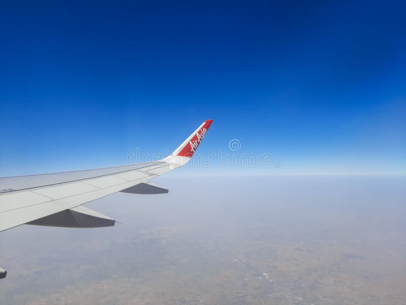 View from Airplane Window,airplane in the Sky, Wing of Airplane, Flight ...