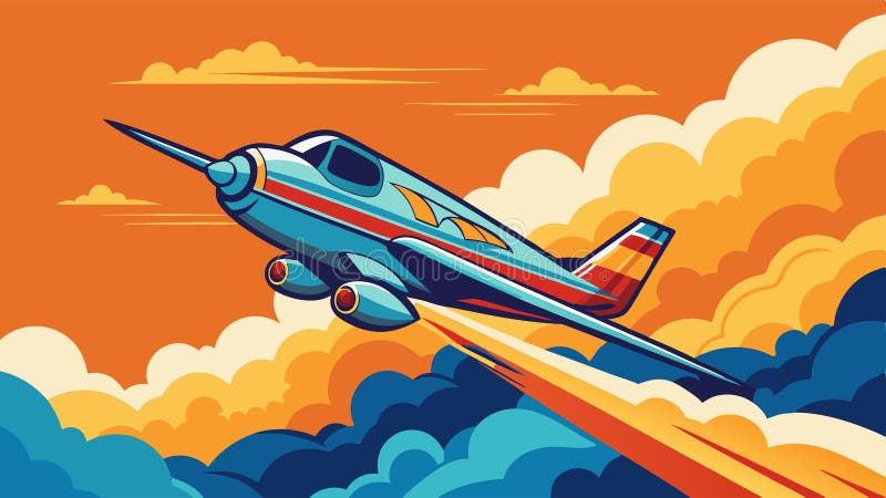 Airplane Smoke Trail stock illustration. Illustration of abstract ...