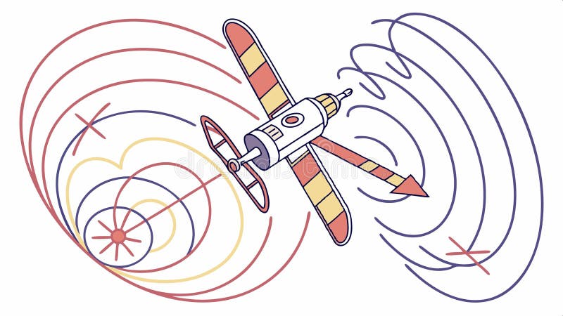 Airplane with Sound Waves, Aviation and Sonic Speed Concept Vector ...
