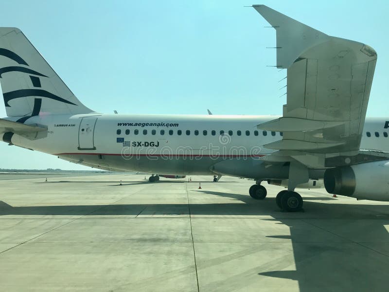 Airplane Standing at the Airport Editorial Stock Image - Image of ...