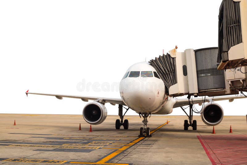 Airplane Stop for Support Service Stock Photo - Image of isolated ...