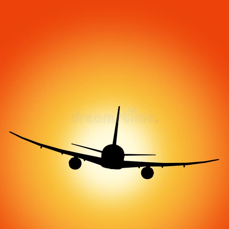 Airplane Sunset Stock Illustrations – 35,551 Airplane Sunset Stock ...