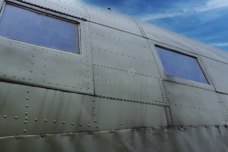 The Board of a Military Airplane Against the Sky. Stock Image - Image ...