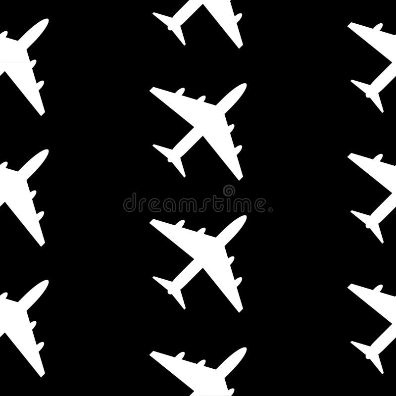 Airplane Symbol Seamless Pattern Stock Illustration - Illustration of ...