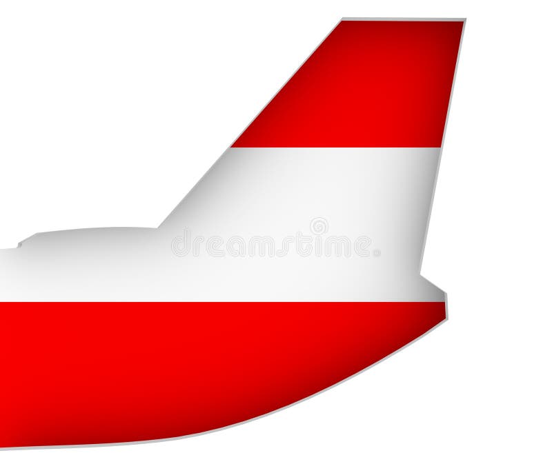 Illustration of an Airplane Tail Stock Vector - Illustration of summer ...