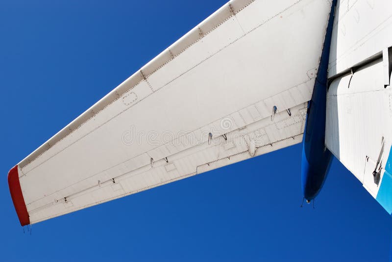Airplane tail wing stock image. Image of white, aviation - 11035907
