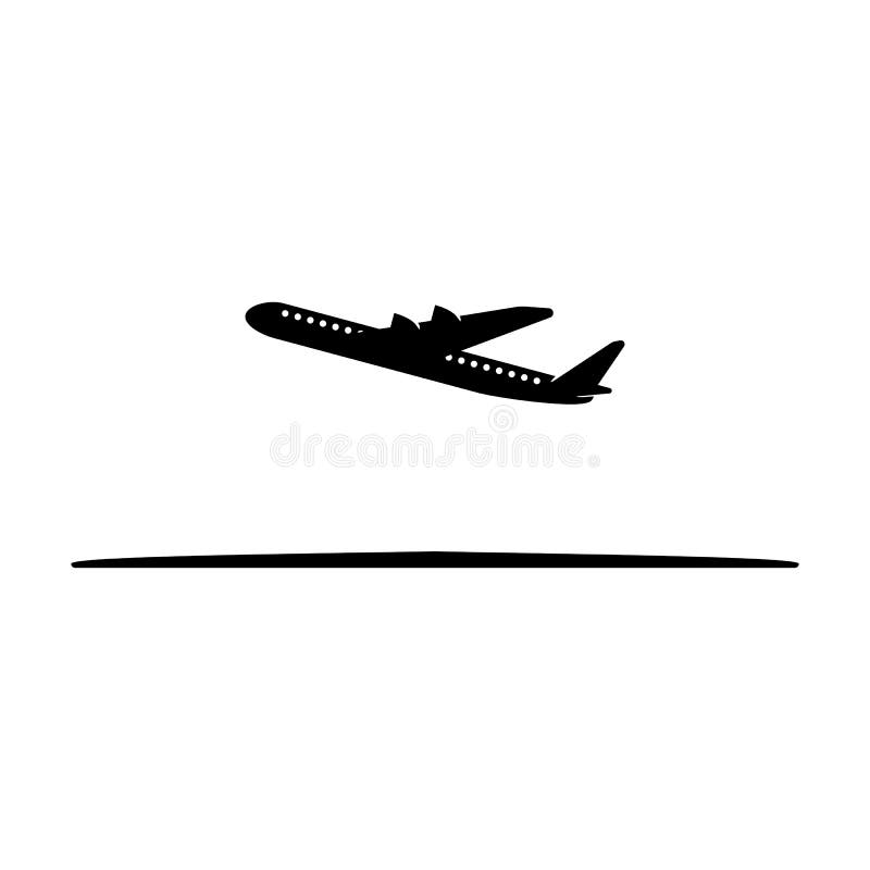 Airplane Take Off Vector stock vector. Illustration of airplane - 197087123