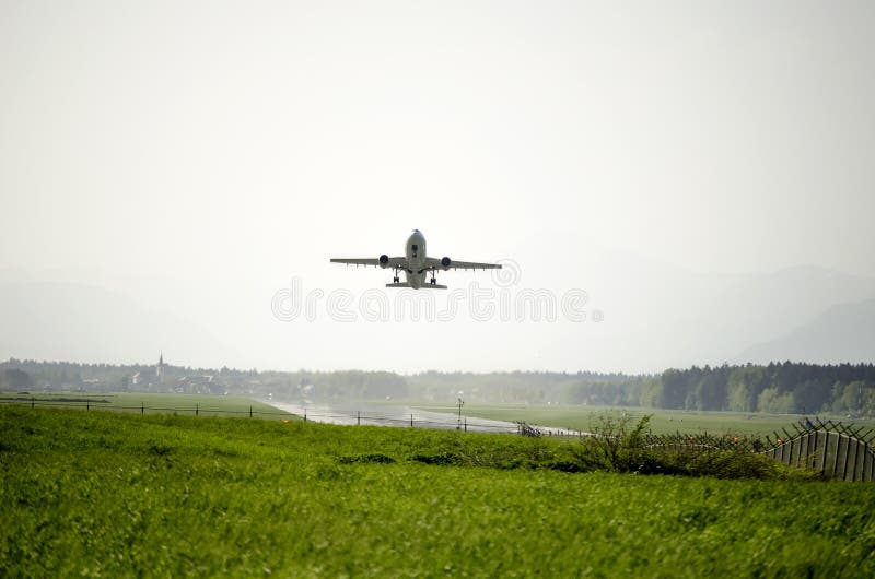 Airplane taking off stock photo. Image of departure, flight - 30826742