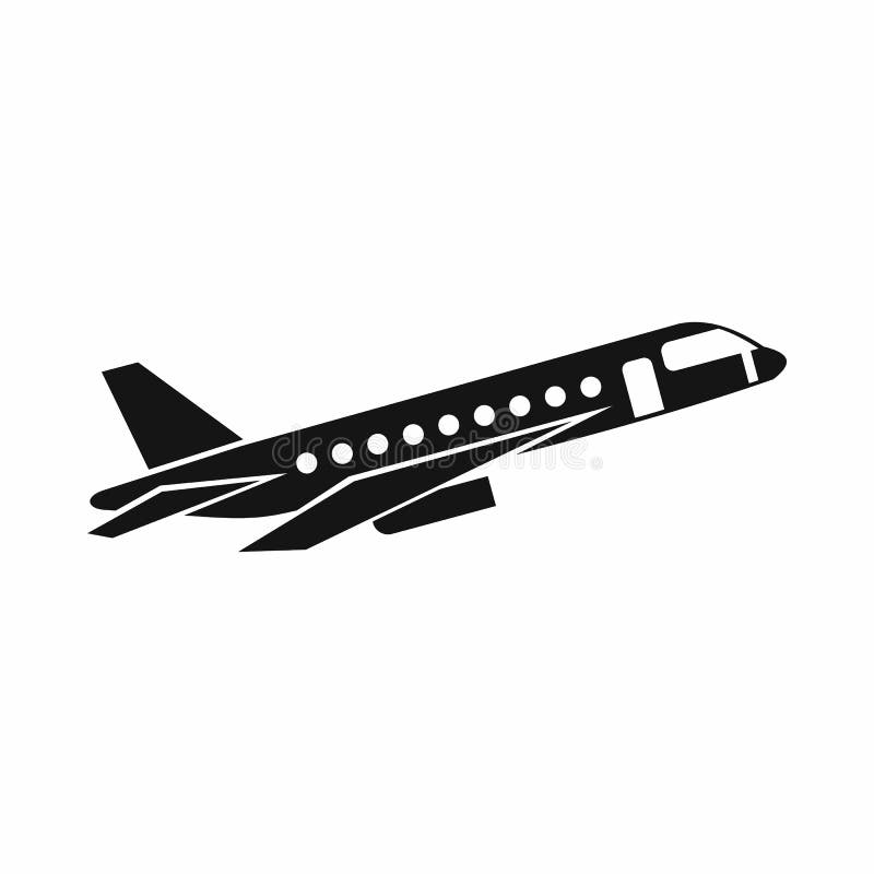 Airplane Taking Off Icon, Simple Style Stock Vector - Illustration of ...