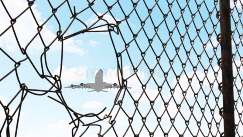 Airplane taking off stock image. Image of entry, protection - 69296469