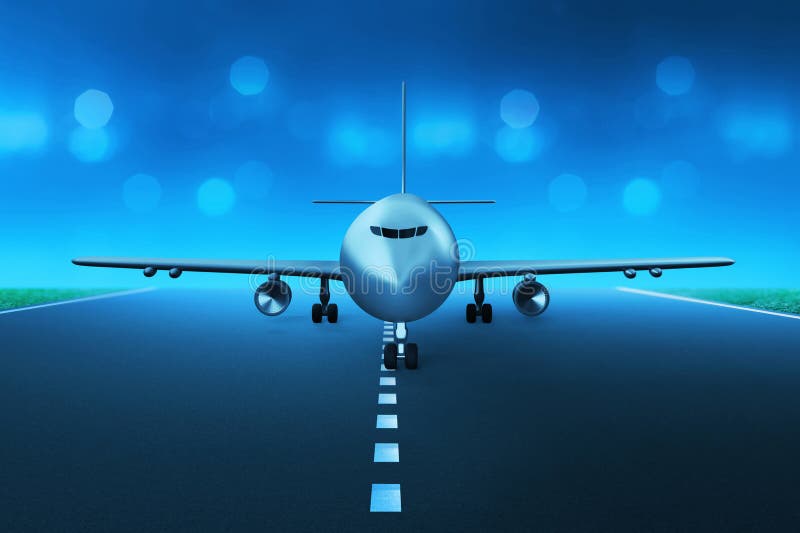 Plane Taking Off Front View Stock Illustrations – 102 Plane Taking Off ...