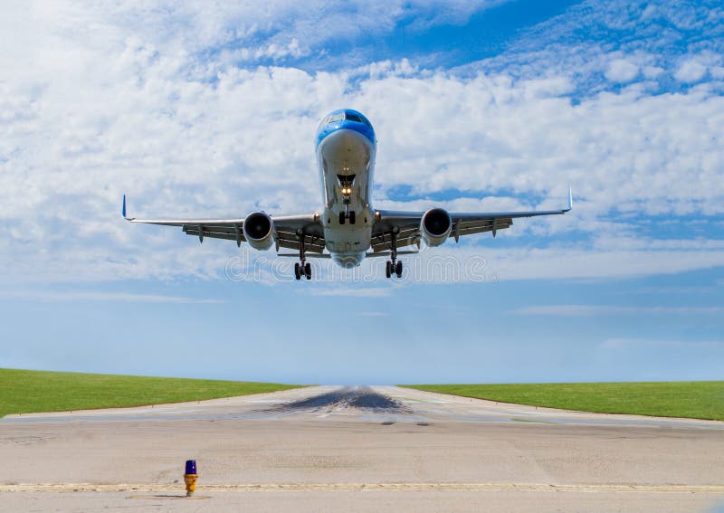 Airplane taking off stock image. Image of jetliner, depart - 35224587