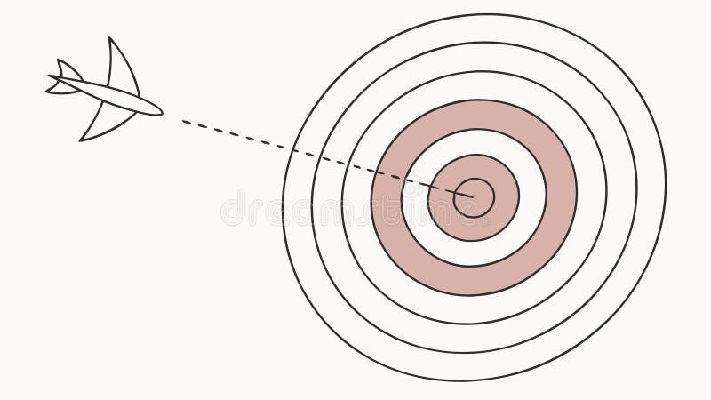 Airplane on Target, Precision Landing Vector Concept, Vector Design ...