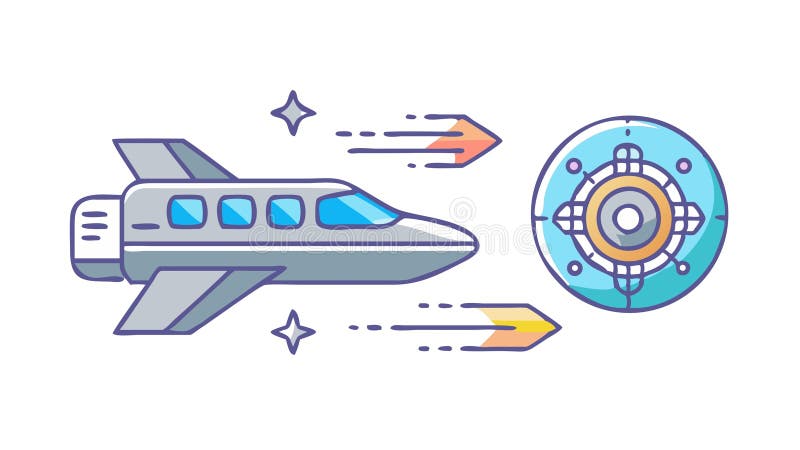 Airplane with Target, Symbolizing Aviation, Vector Design Generative AI ...