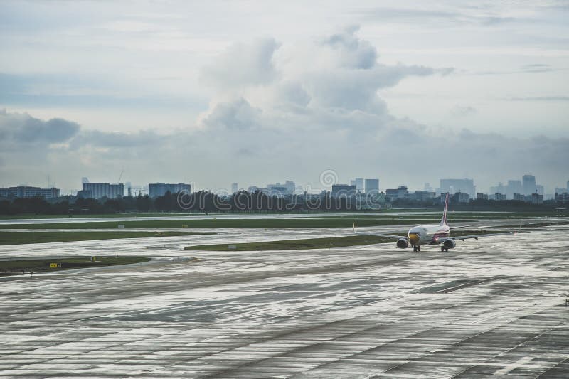 Airplane on taxi way stock photo. Image of plane, flight - 55259666