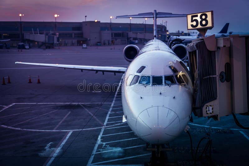 Airplane Terminal stock image. Image of boarding, technology - 71287689