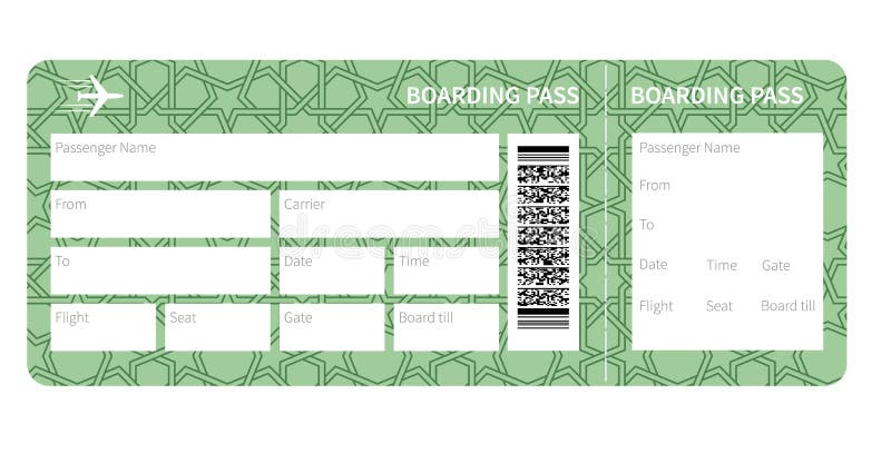 Airplane ticket blank stock vector. Illustration of background - 83291660