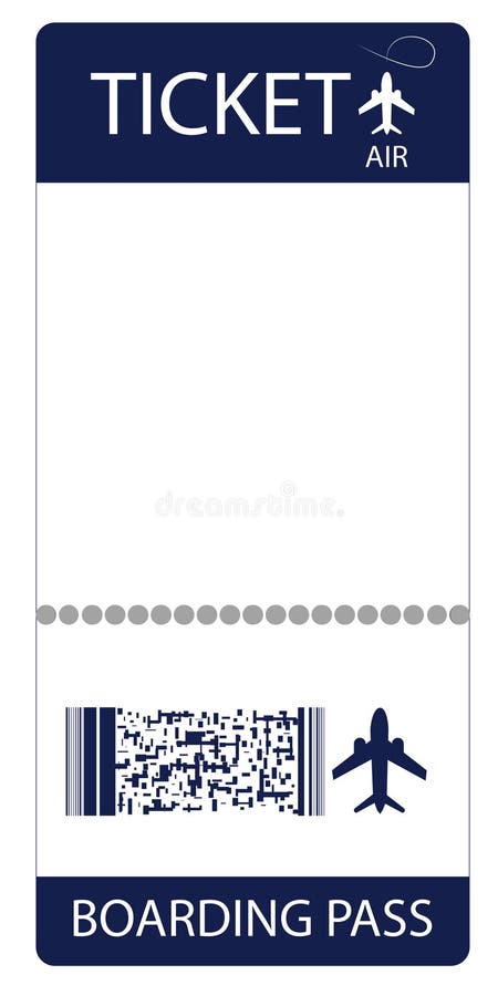Airplane Ticket with Empty Space for Text Stock Image - Illustration of ...