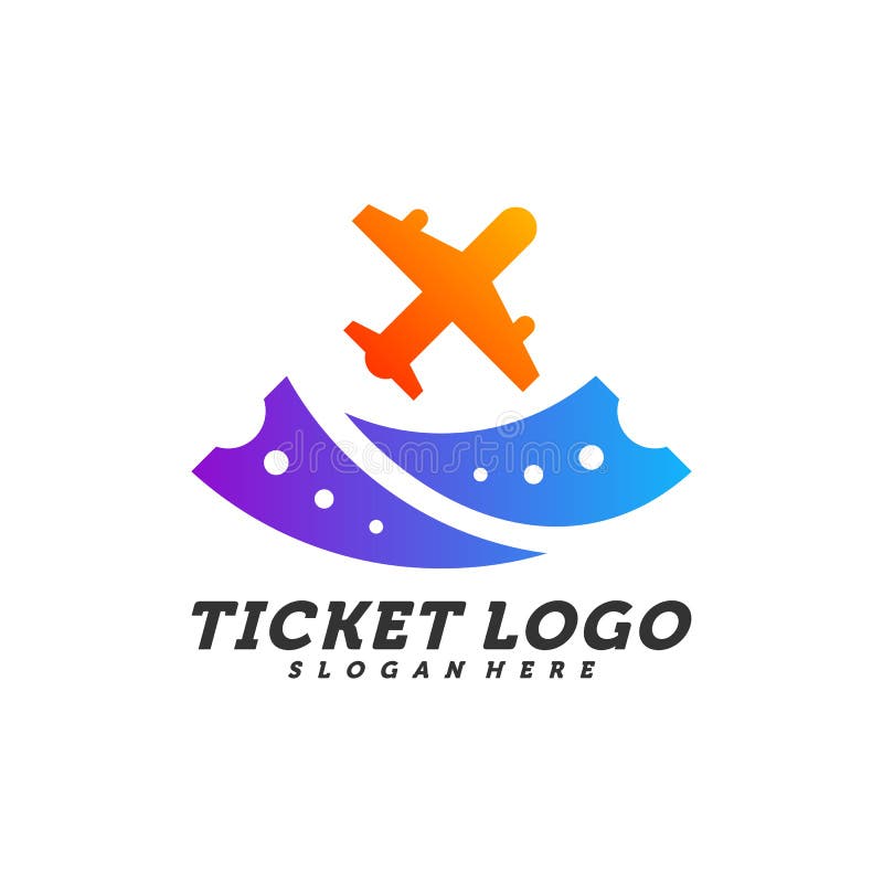 Airplane Ticket Logo Design Concept Vector, Travel Ticket Logo Template ...