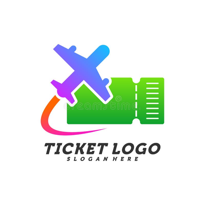 Airplane Ticket Logo Design Concept Vector, Travel Ticket Logo Template ...