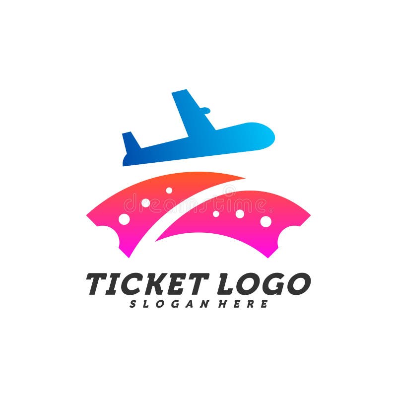 Airplane Ticket Logo Design Concept Vector, Travel Ticket Logo Template ...