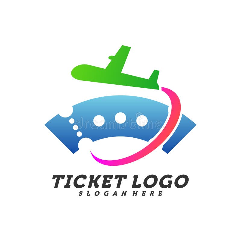 Airplane Ticket Logo Design Concept Vector, Travel Ticket Logo Template ...