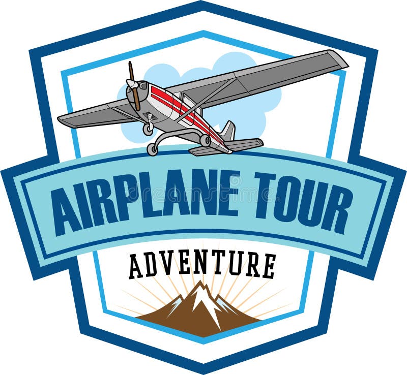 Airplane Tour Label Design, Vector Illustration Stock Vector ...