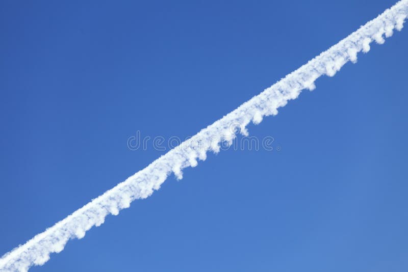 Airplane Tracks in the Blue Sky Stock Photo - Image of aircraft ...