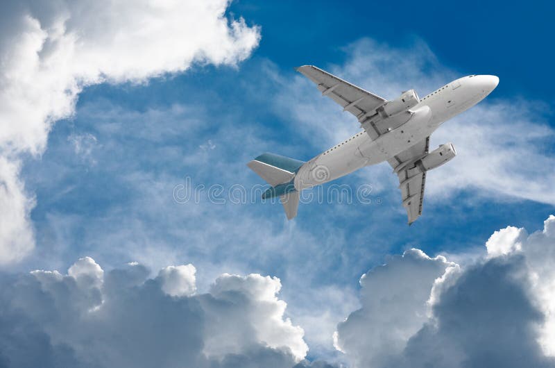 Airplane travel stock photo. Image of holiday, high, bright - 19555492