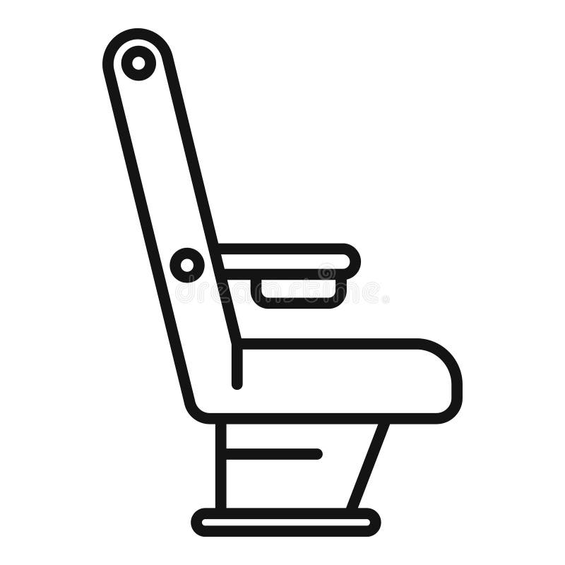 Airplane Travel Seat Icon Outline Vector. Window Interior Stock ...