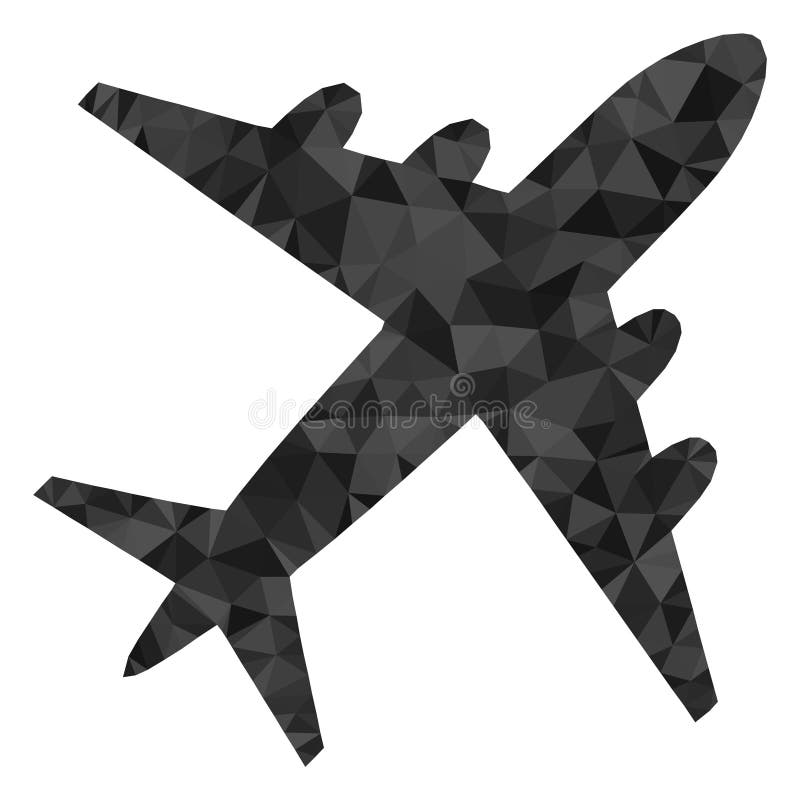 Airplane Triangle Lowpoly Flat Icon Stock Vector - Illustration of flat ...