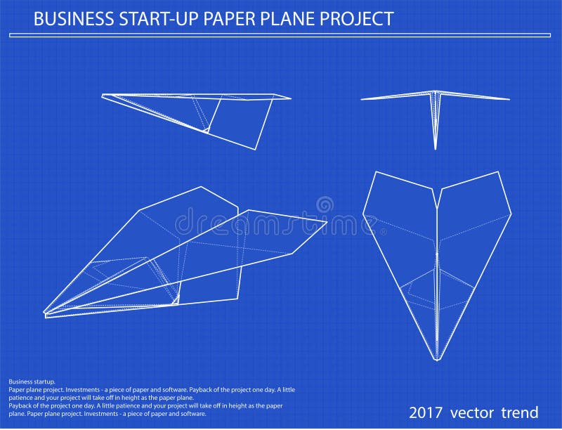 Airplane vector blueprint stock vector. Illustration of design - 83814583