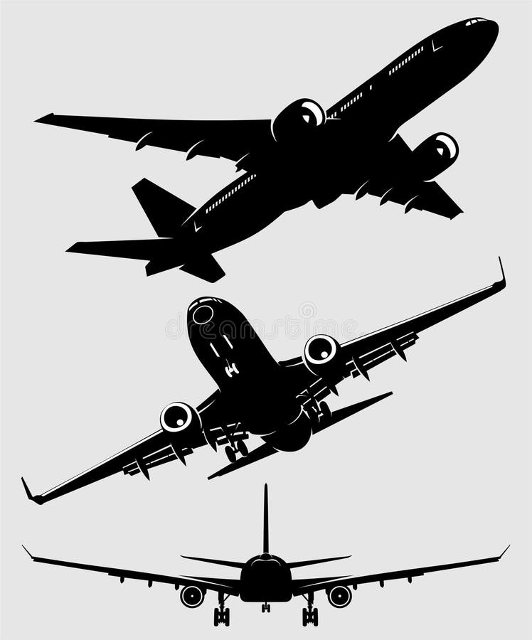 Airplane stock vector. Illustration of plane, flight - 49853352