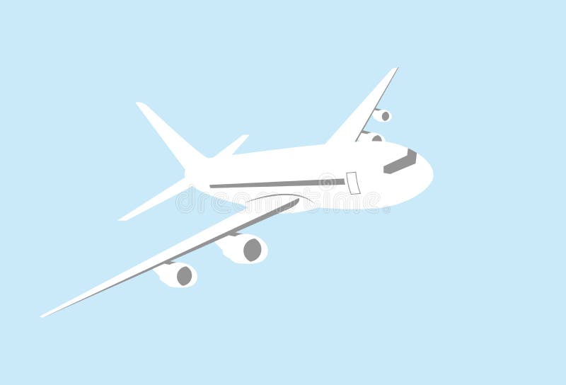 Airplane Vector Image on Light Background in Modern Style Stock ...