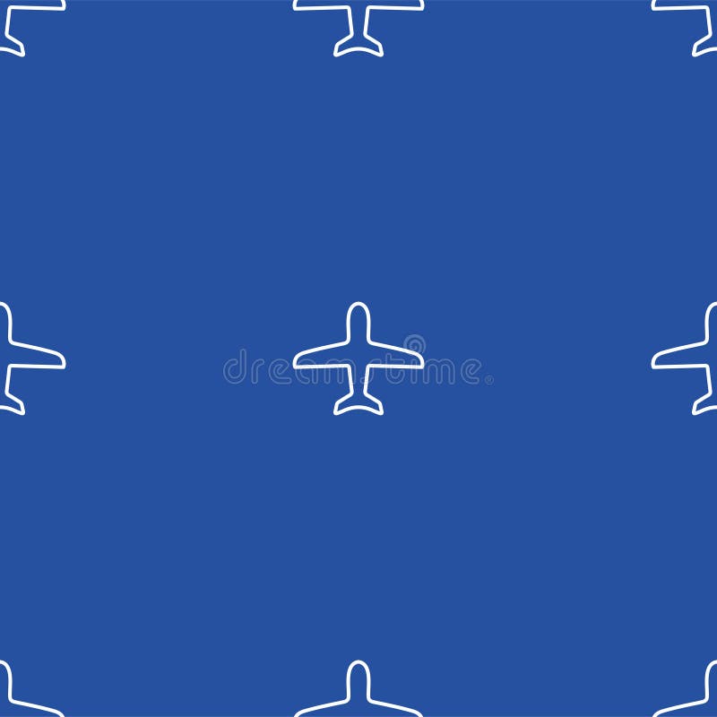 Airplane. Vector Patterns in Linear Style Stock Vector - Illustration ...
