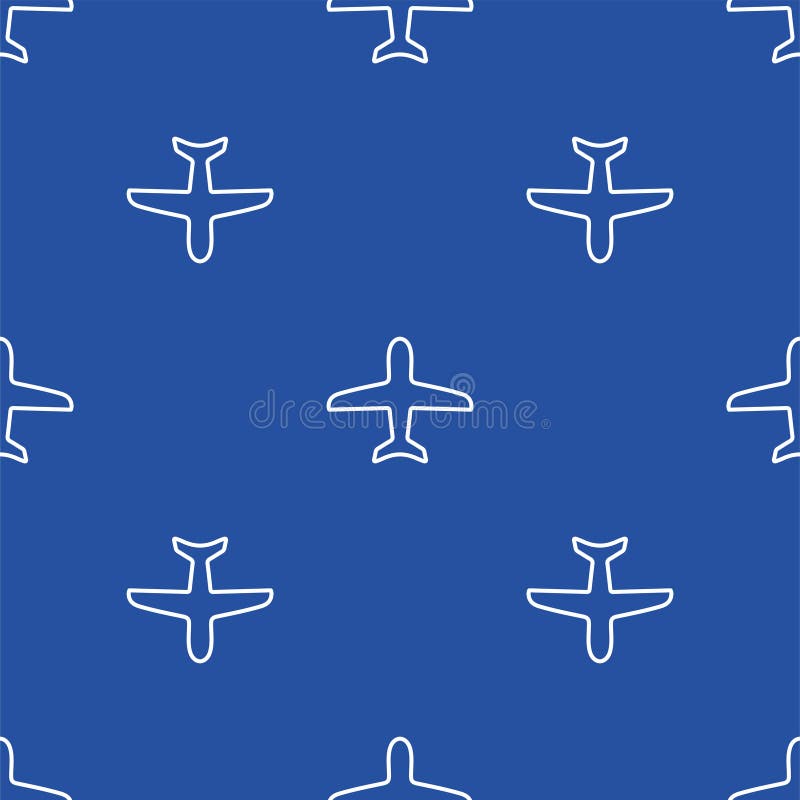 Airplane. Vector Patterns in Linear Style Stock Vector - Illustration ...