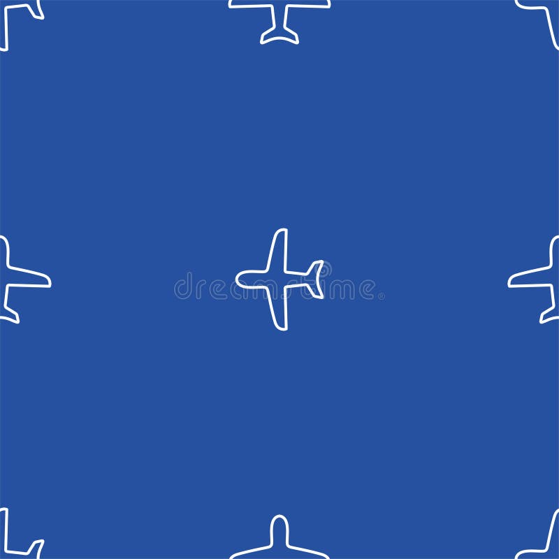 Airplane. Vector Patterns in Linear Style Stock Vector - Illustration ...