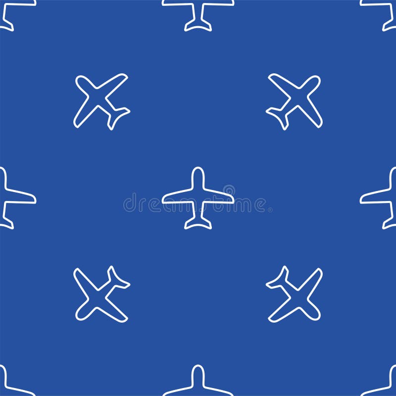 Airplane. Vector Patterns in Linear Style Stock Vector - Illustration ...