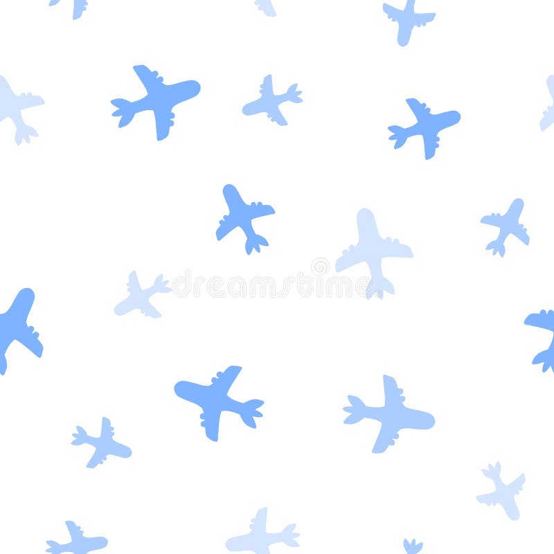Airplane Vector Seamless Background Stock Vector - Illustration of ...