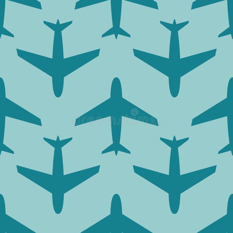 Airplane, Vector Seamless Pattern Stock Vector - Illustration of ...