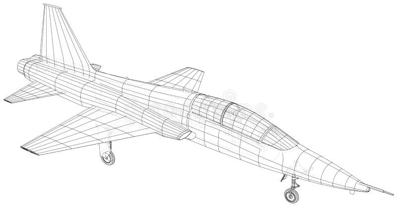 Airplane. Vector Wireframe Concept Stock Vector - Illustration of ...