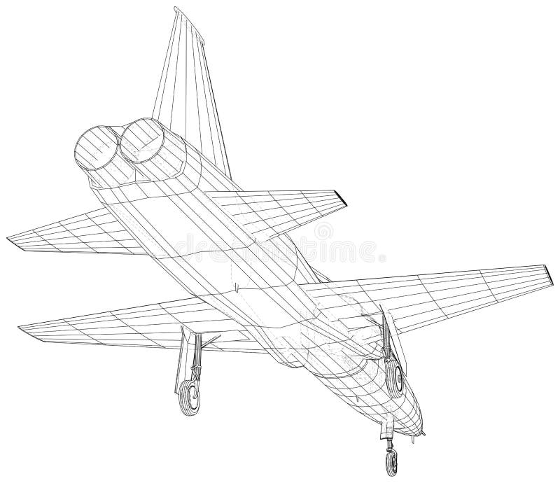 Airplane. Vector Wireframe Concept Stock Vector - Illustration of ...