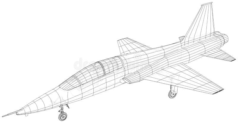 Airplane. Vector Wireframe Concept Stock Vector - Illustration of ...