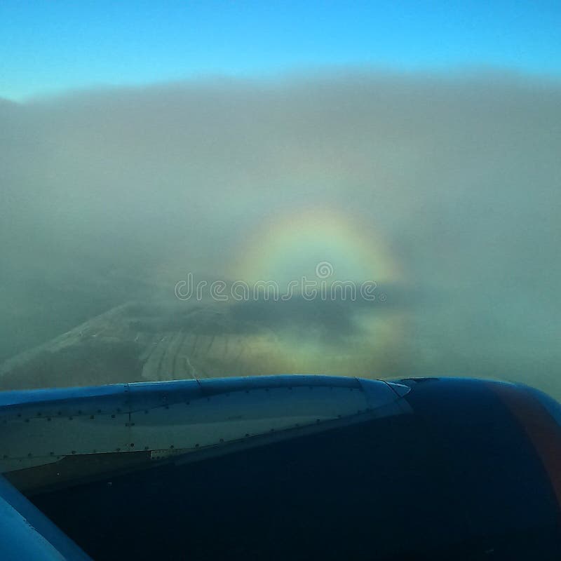 Airplane view stock photo. Image of view, rainbow, airplane - 103169810