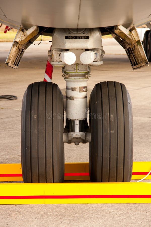 Airplane wheel stock photo. Image of nose, technology - 26795910