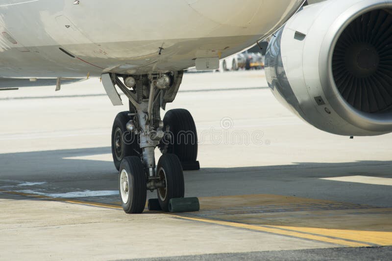 Aircraft Wheel in motion stock image. Image of landing - 19417241