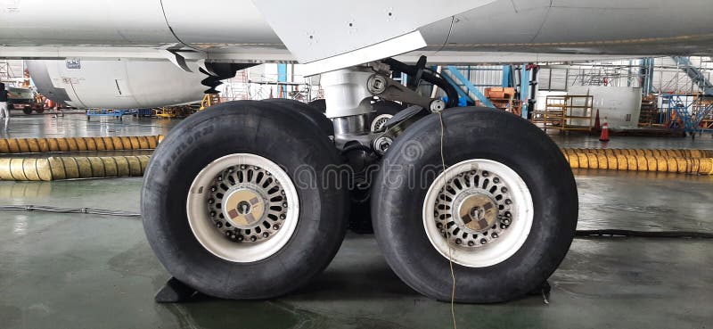 Airplane Wheels, Boeing, Safety, Maintenance of Airplane Stock Image ...