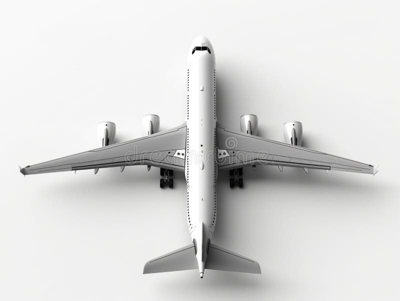 Airplane on a White Background Stock Illustration - Illustration of ...