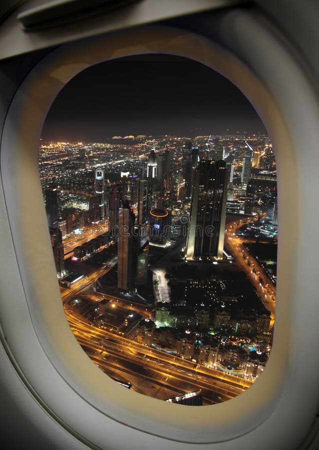 View through an Airplane Window Stock Image - Image of aviation ...
