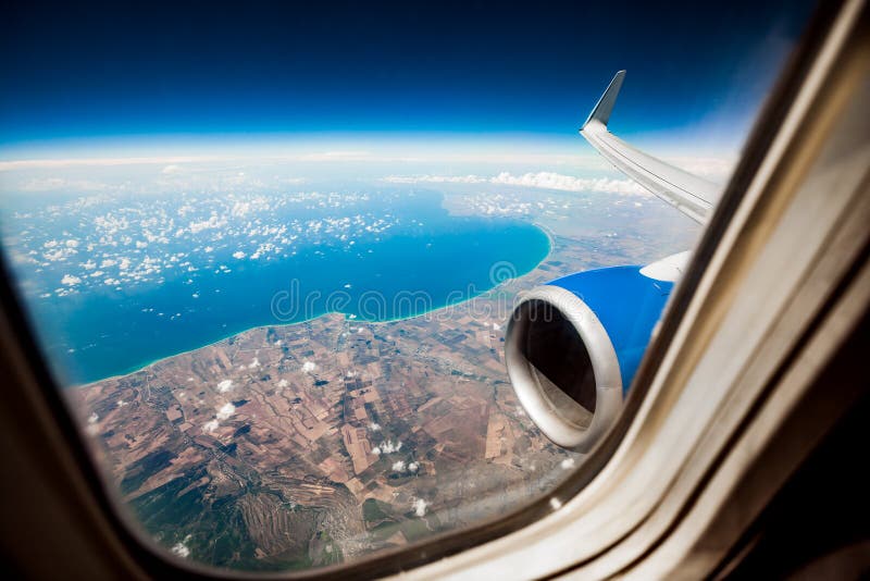 Airplane window stock image. Image of window, engine - 15369809